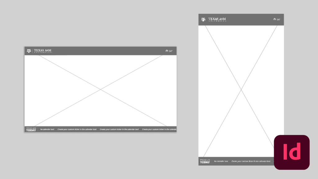 Blank Digital Signs – Vertical InDesign – Marketing & Communications ...