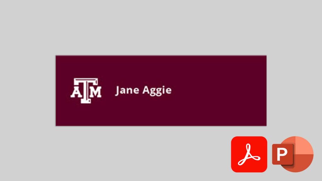 White Engraving Name Tag Templates – Marketing & Communications | Texas ...