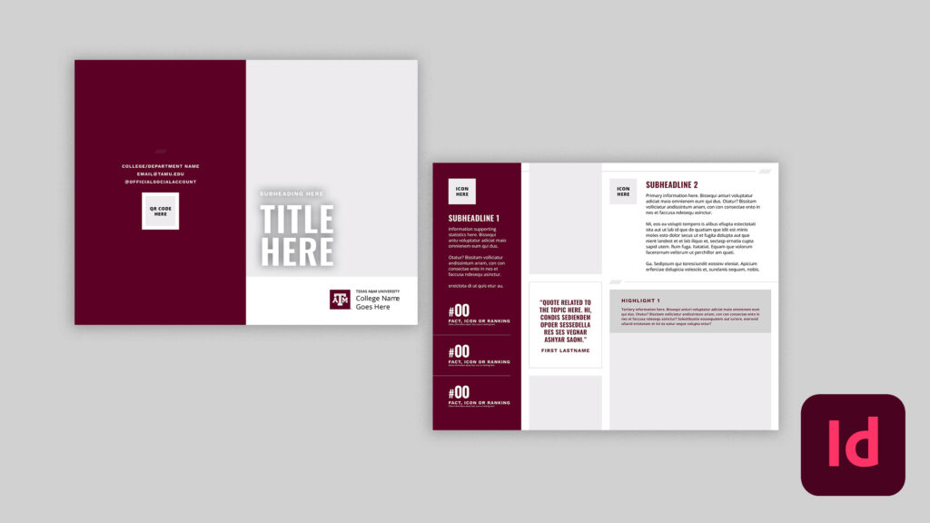 Program Highlight Brochure InDesign Template – Marketing ...