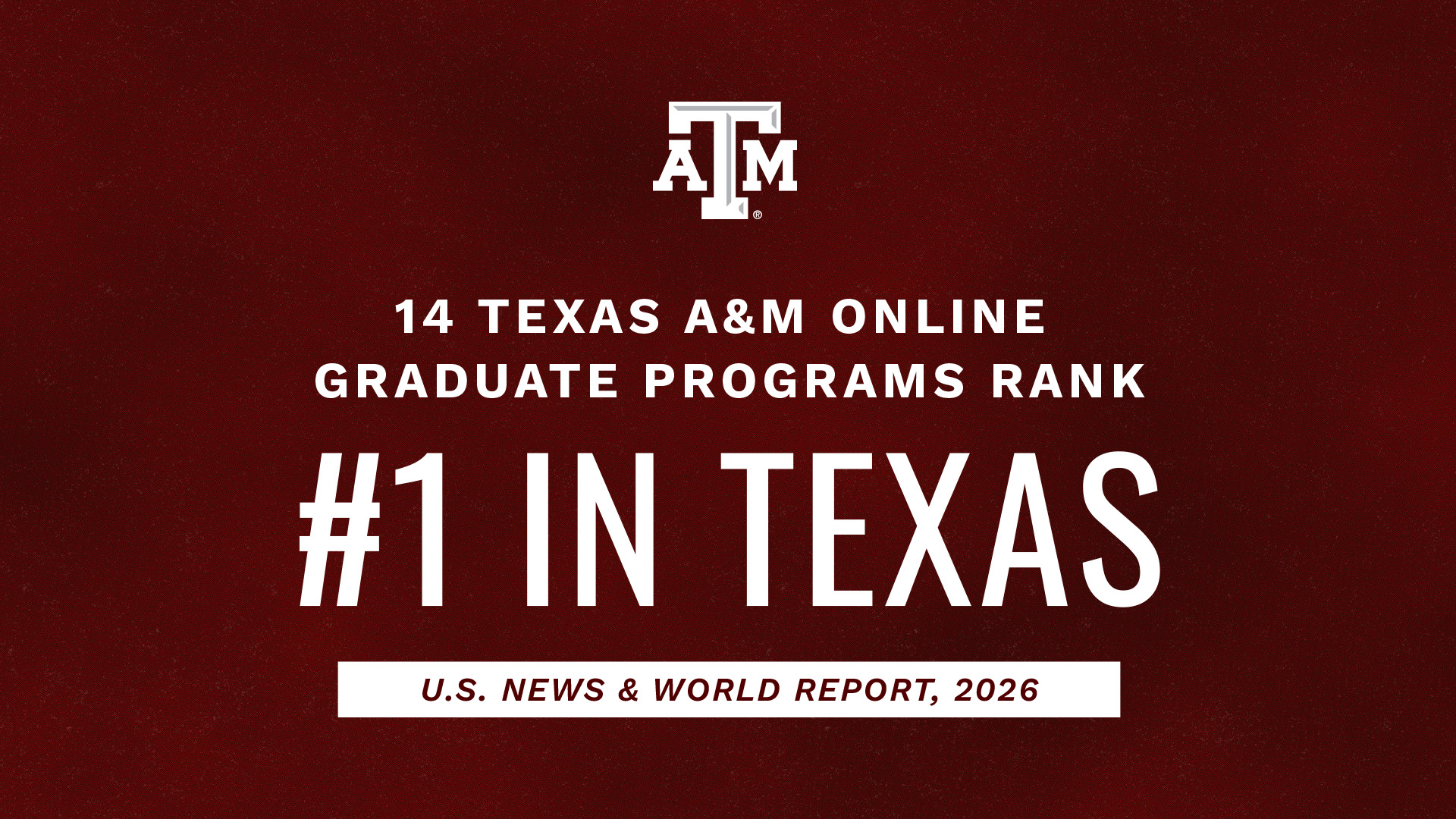 Graduate Program Rankings Maroon – Marketing & Communications | Texas A ...