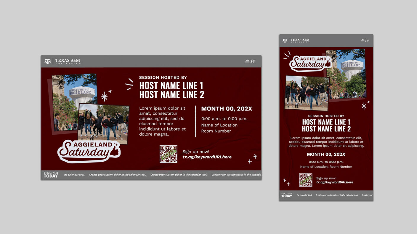 Aggieland Saturday – Marketing & Communications | Texas A&M University